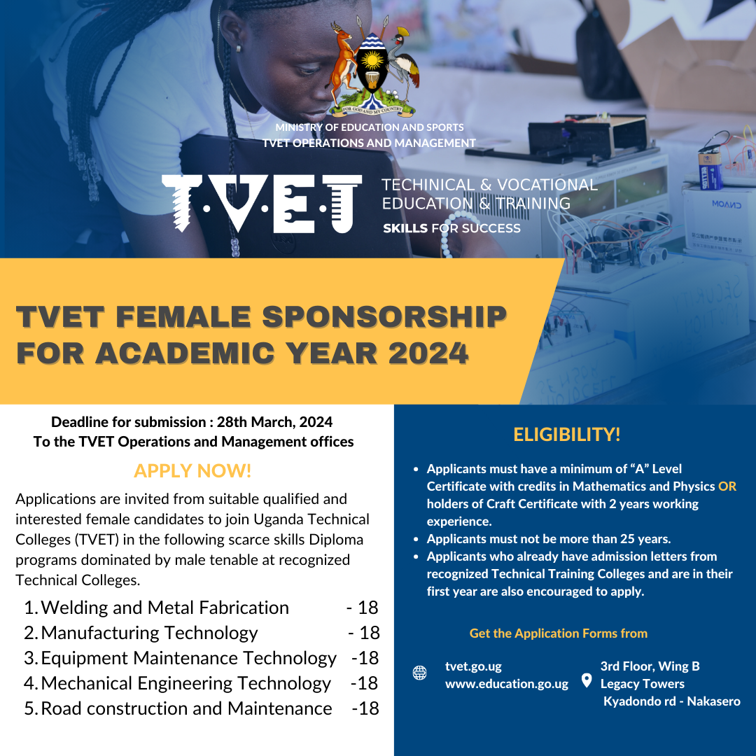 Special Female Sponsorship For Academic Year 2024 - Technical and ...